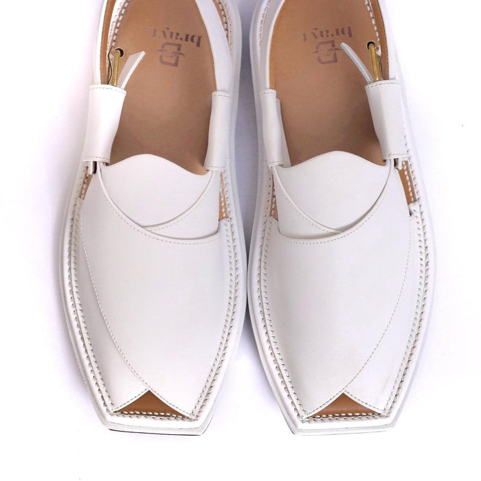Peshawari Chappal Premium white
